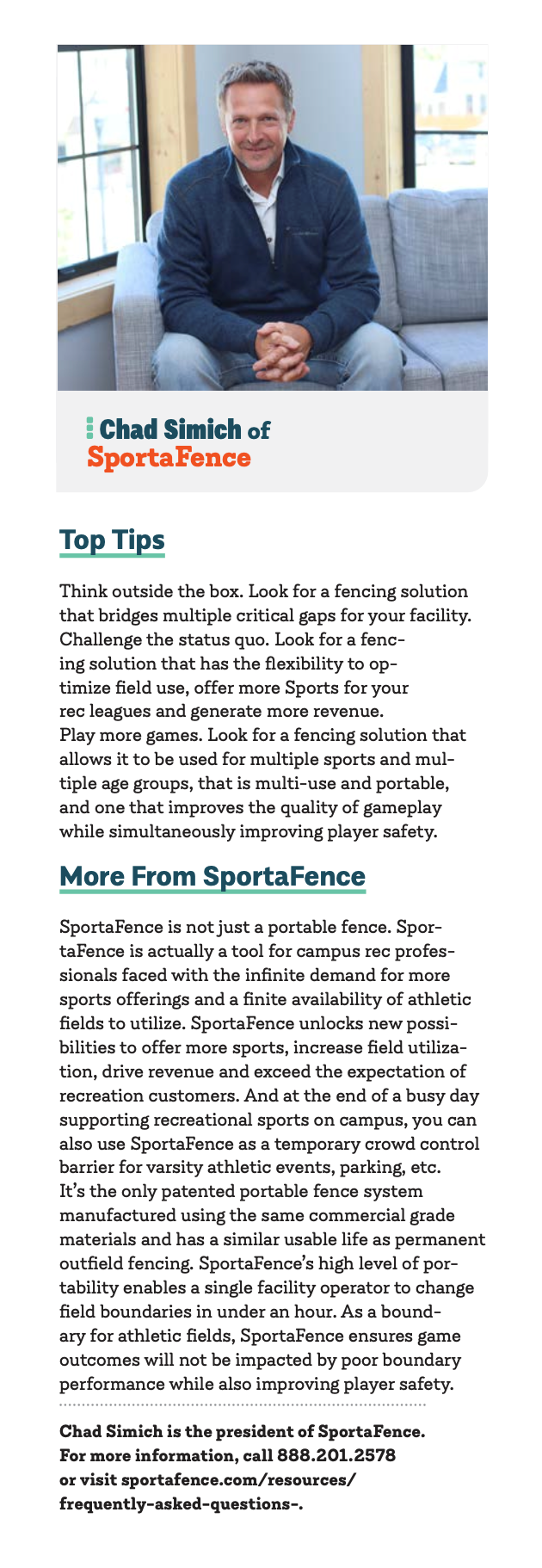 Read what owner, Chad Simich, had to share with Campus Recreation ...